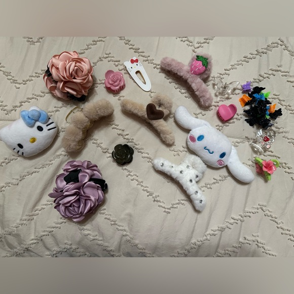 Hello Kitty | Accessories | Hello Kitty Plush And Floral Hair ...